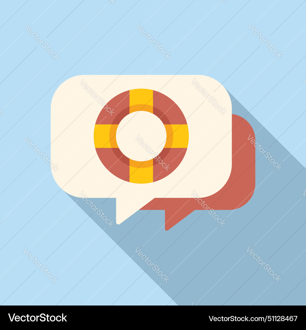 Fast support chat icon flat online app Royalty Free Vector