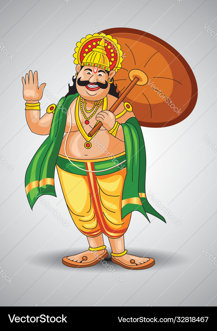 Mahabali - Kerala King Royalty Free Vector Image