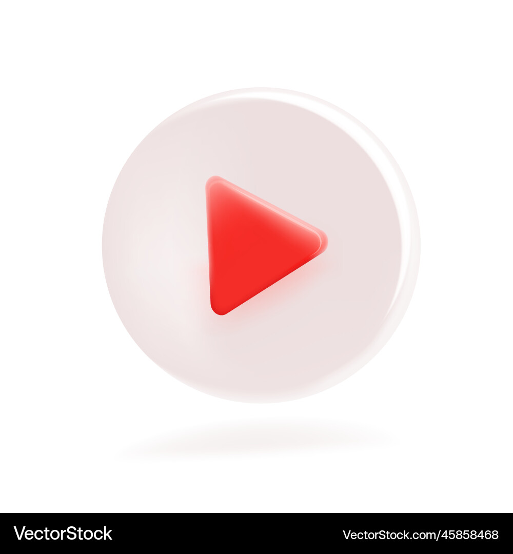 3d realistic play button Royalty Free Vector Image