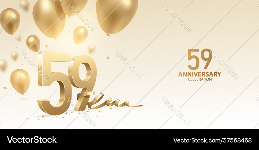 59th anniversary celebration background Royalty Free Vector