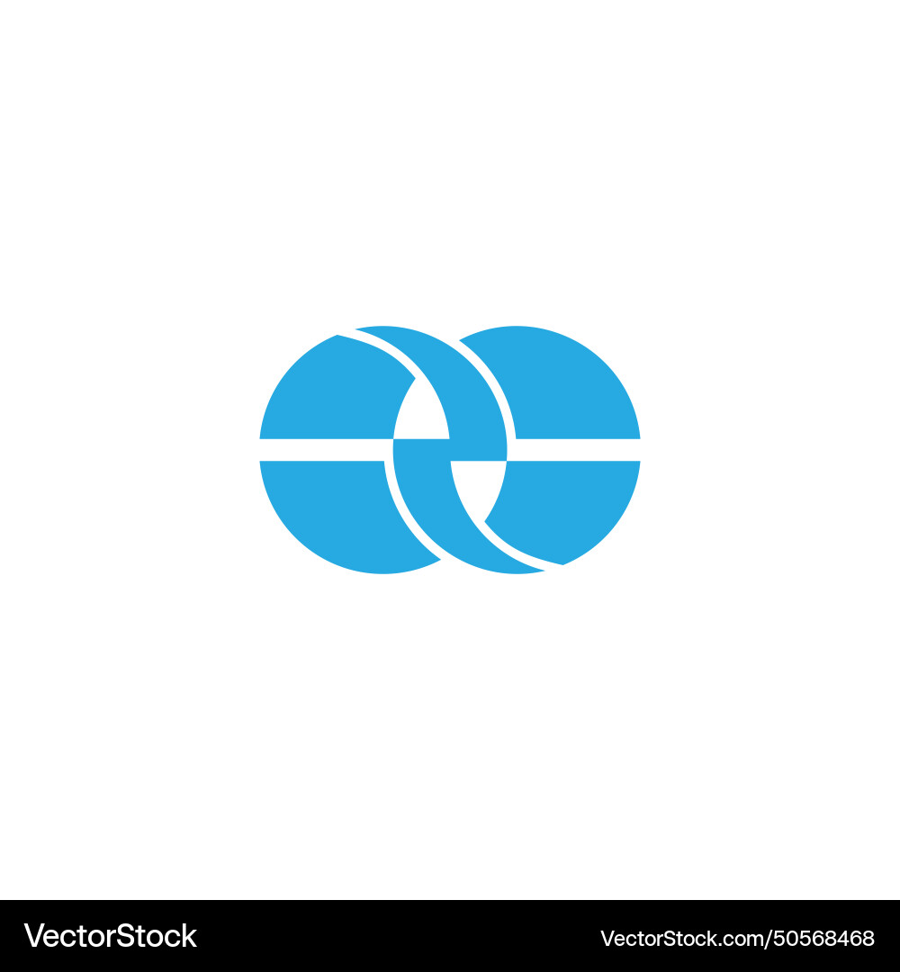 Abstract letter e globe planet linked logo Vector Image
