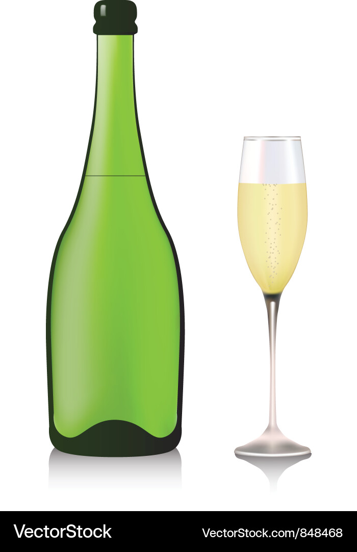 Champagne glass Royalty Free Vector Image - VectorStock