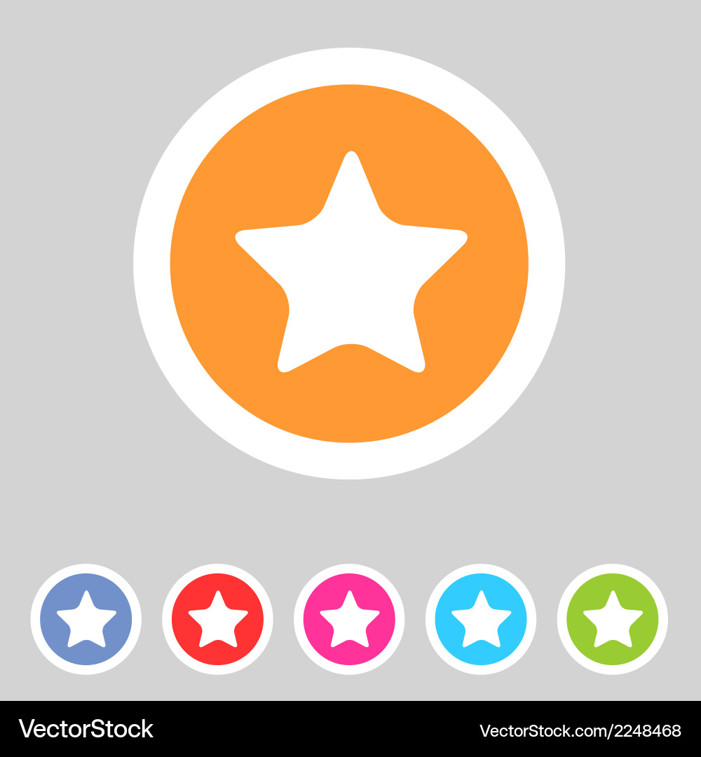 Flat game graphics icon star Royalty Free Vector Image