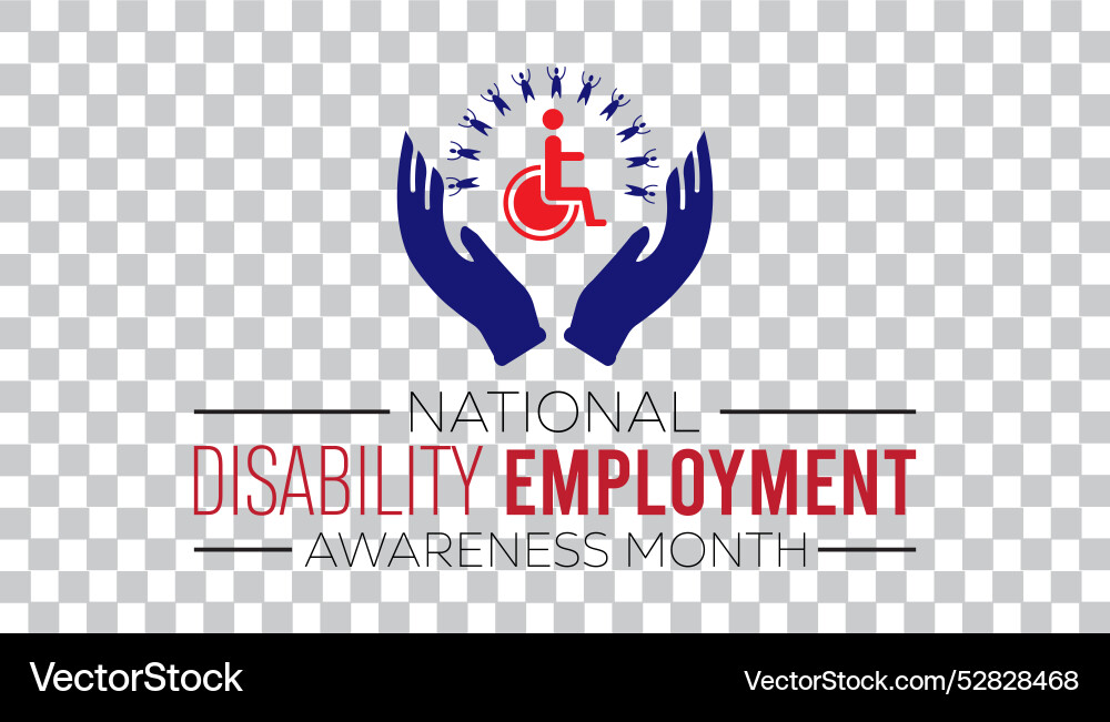 National disability employment awareness month Vector Image