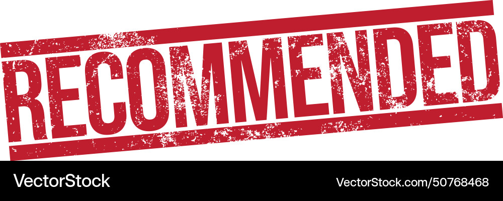 Recommended stamp Royalty Free Vector Image - VectorStock