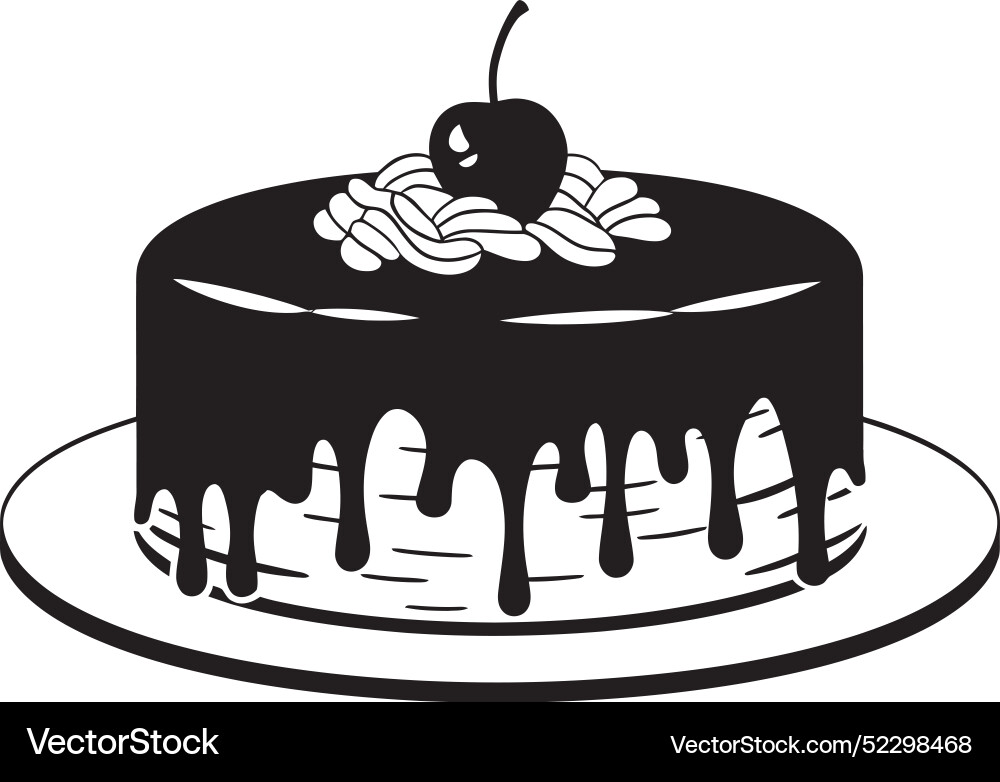 Sable noir black cake collectionmidnight opulence Vector Image