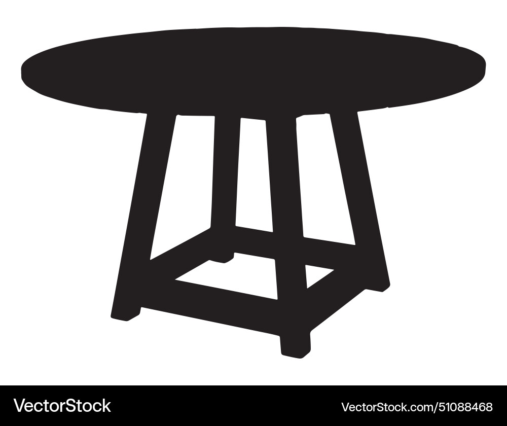 Table silhouette art Royalty Free Vector Image