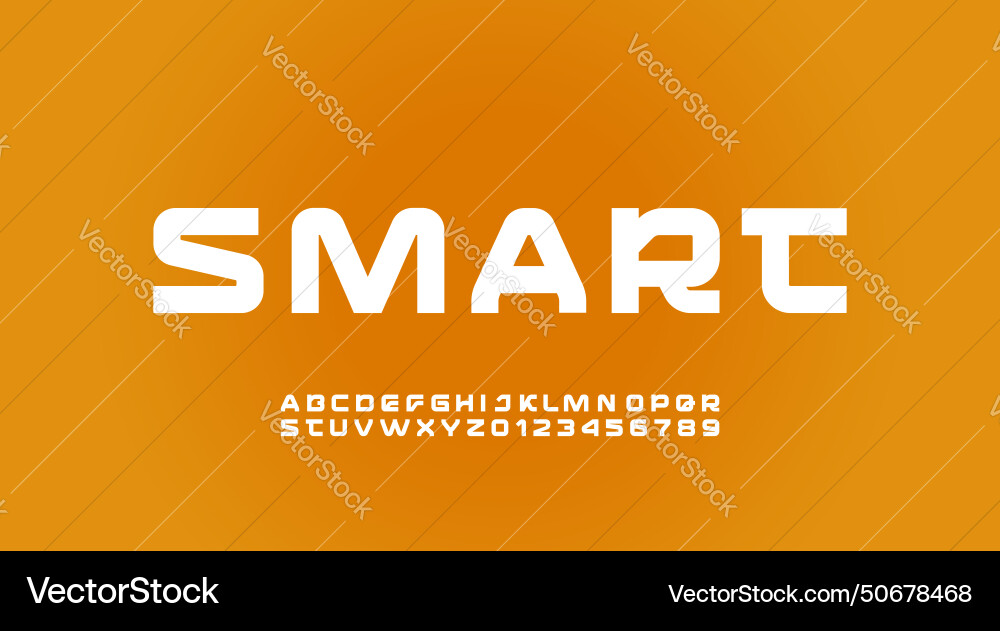 Technical future font digital cyber alphabet Vector Image