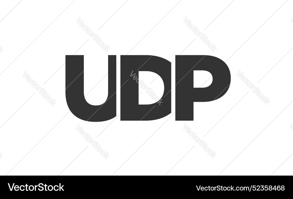 Udp logo design template with strong and modern Vector Image