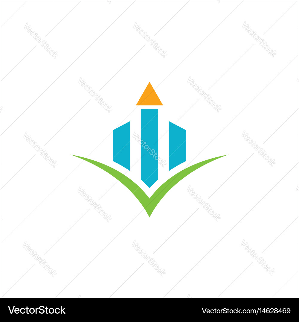 Business finance graph logo Royalty Free Vector Image