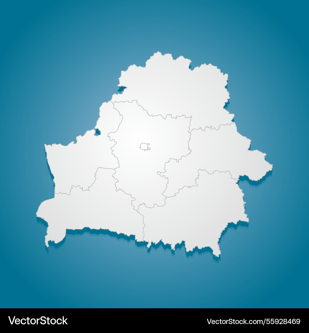 Creative map country belarus divided on regions Vector Image