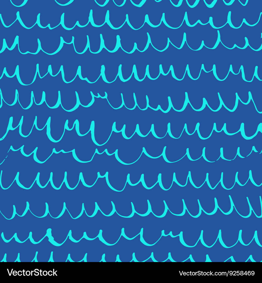 Hand drawn wave pattern Royalty Free Vector Image