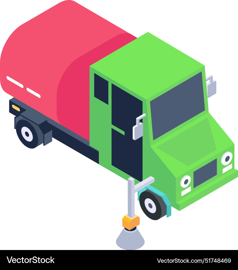 Handy isometric icon of a lorry van Royalty Free Vector