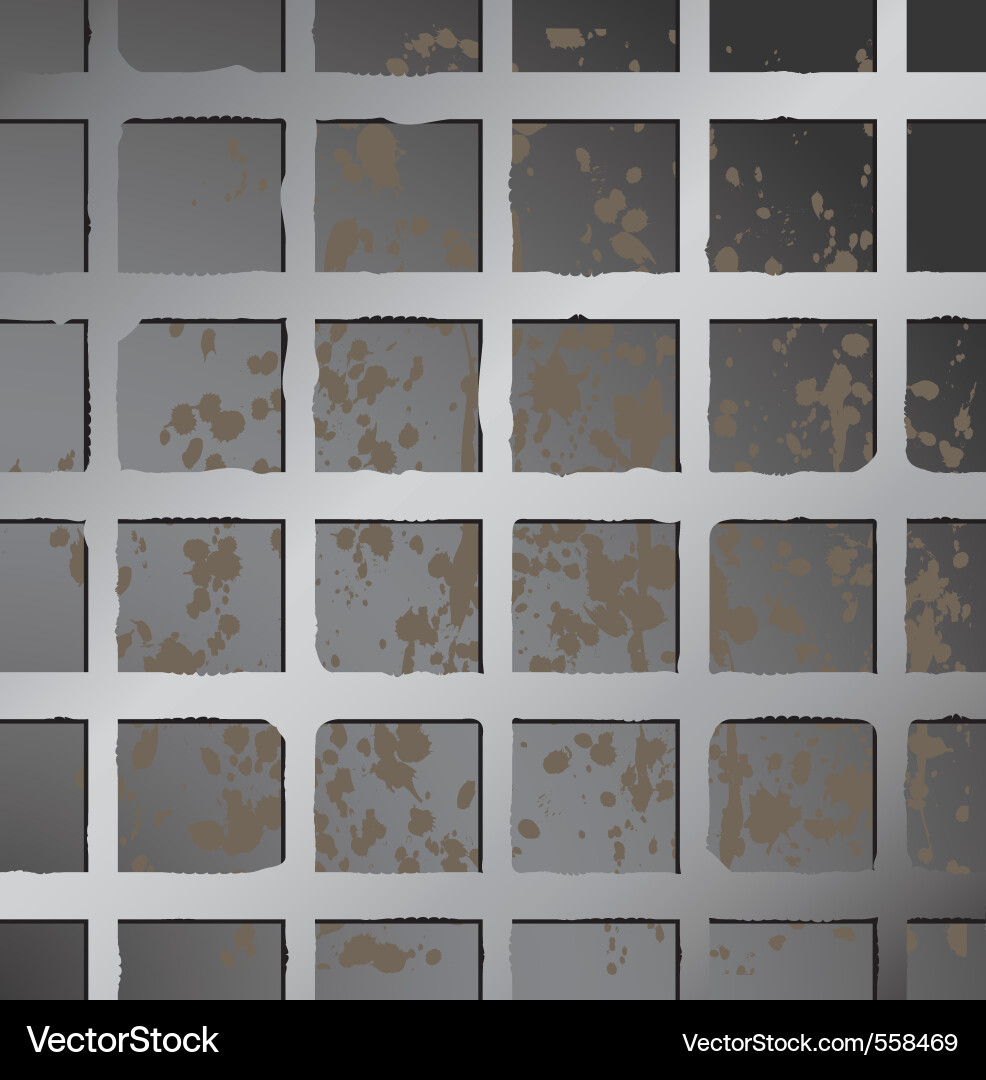 Rusty Metal Grid Texture Royalty Free Vector Image
