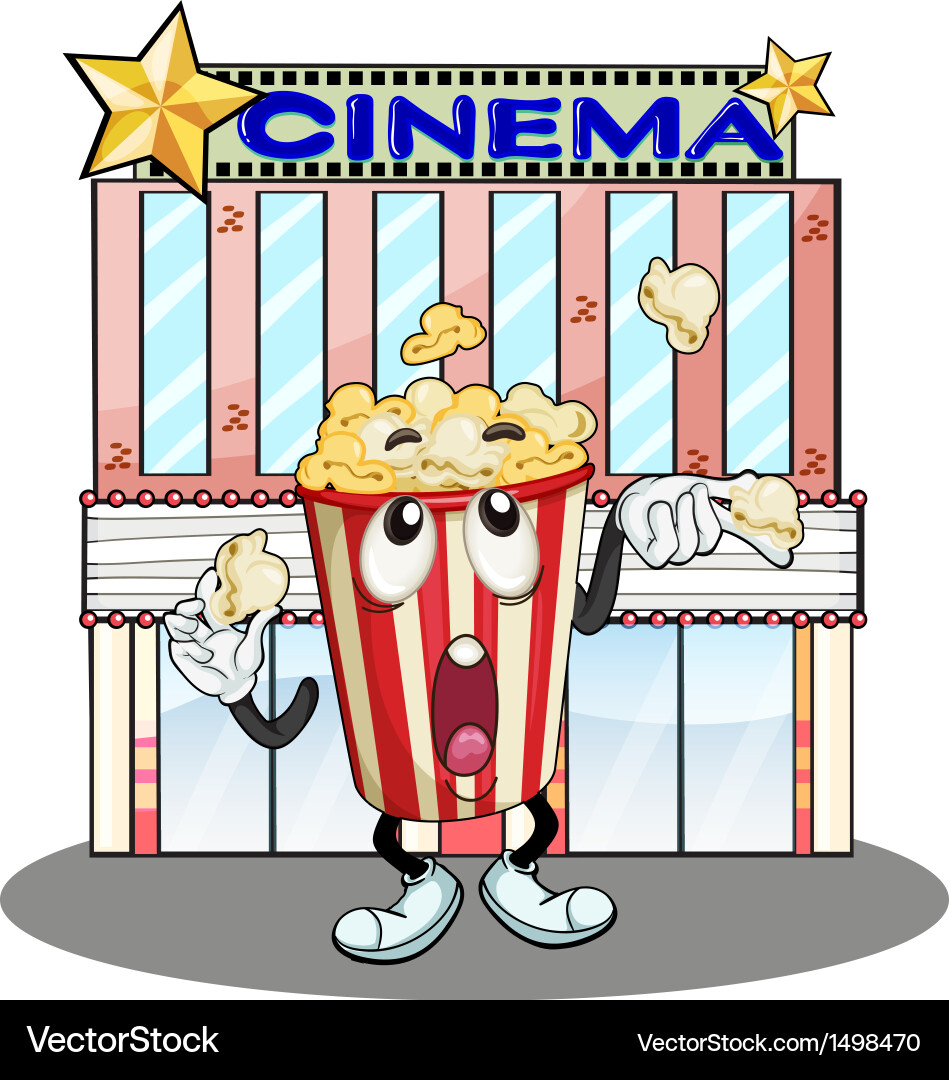 A popcorn at the cinema Royalty Free Vector Image