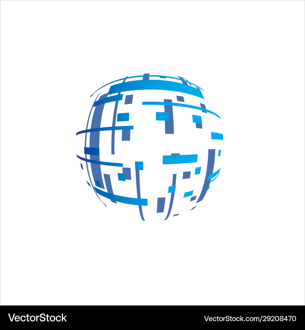 Abstract globe sign on white Royalty Free Vector Image