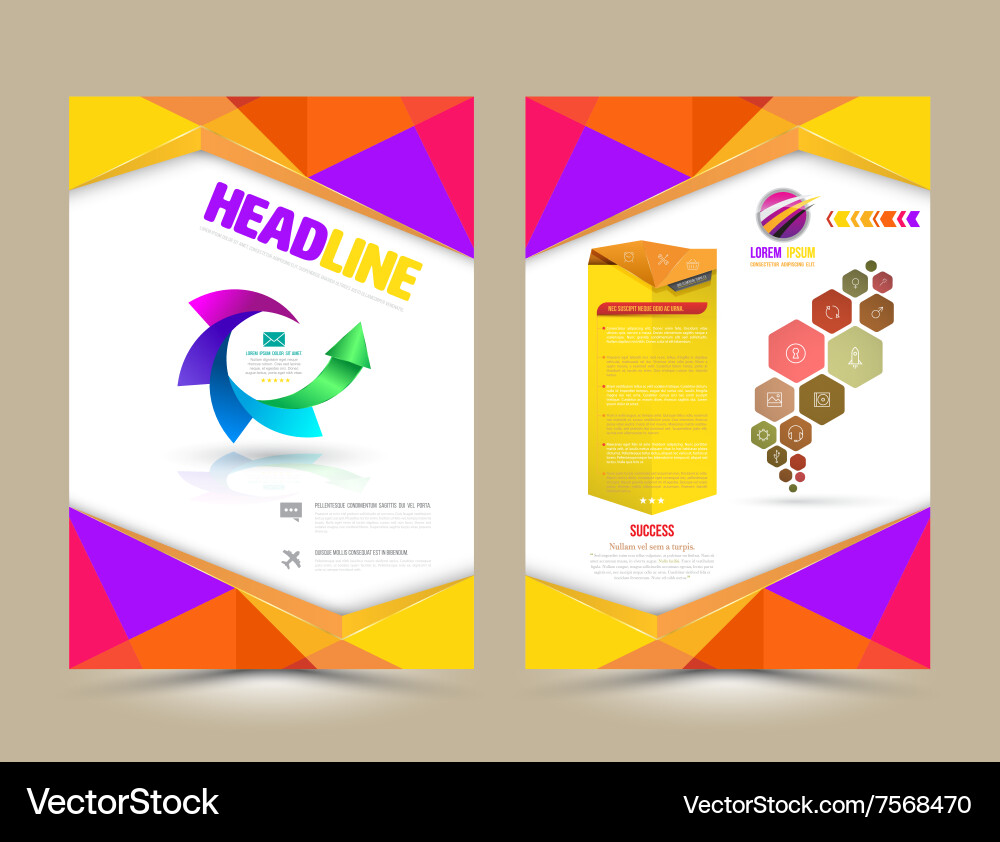 Brochure flyer design layout template Royalty Free Vector