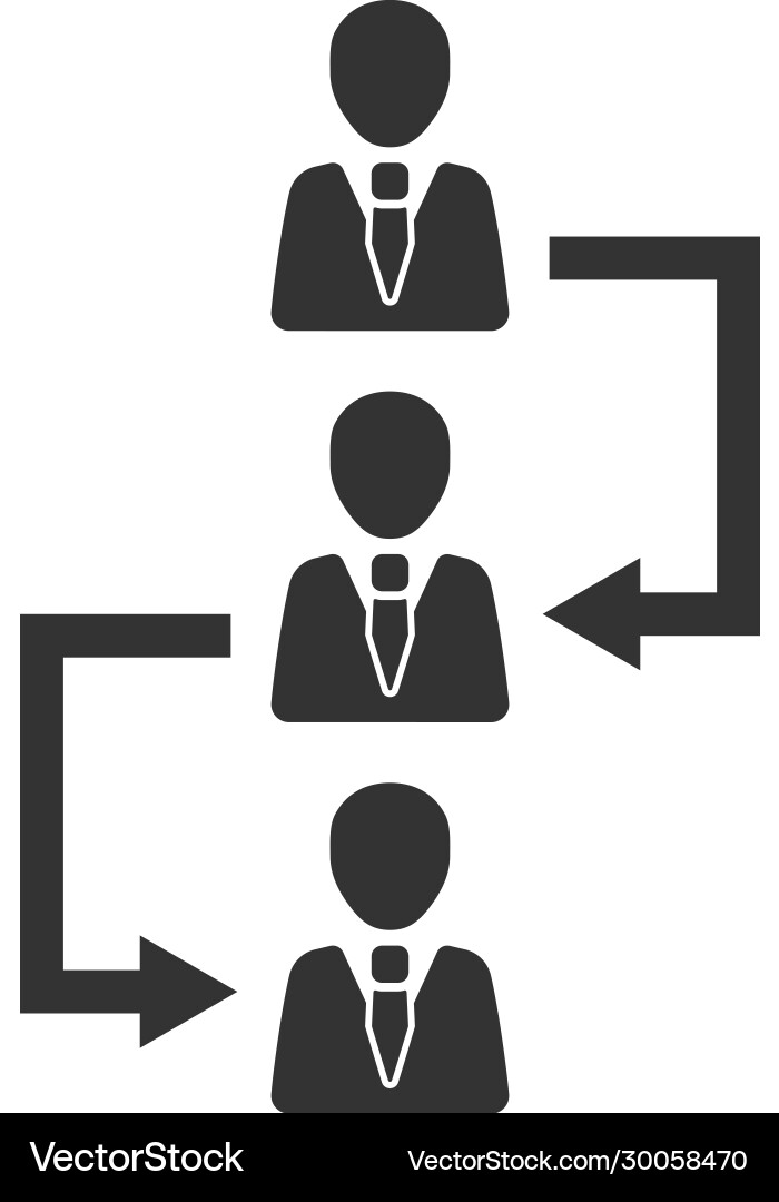 Employee chain icon Royalty Free Vector Image - VectorStock