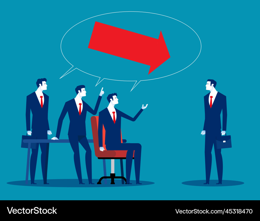 Group people colleagues blaming individual Vector Image