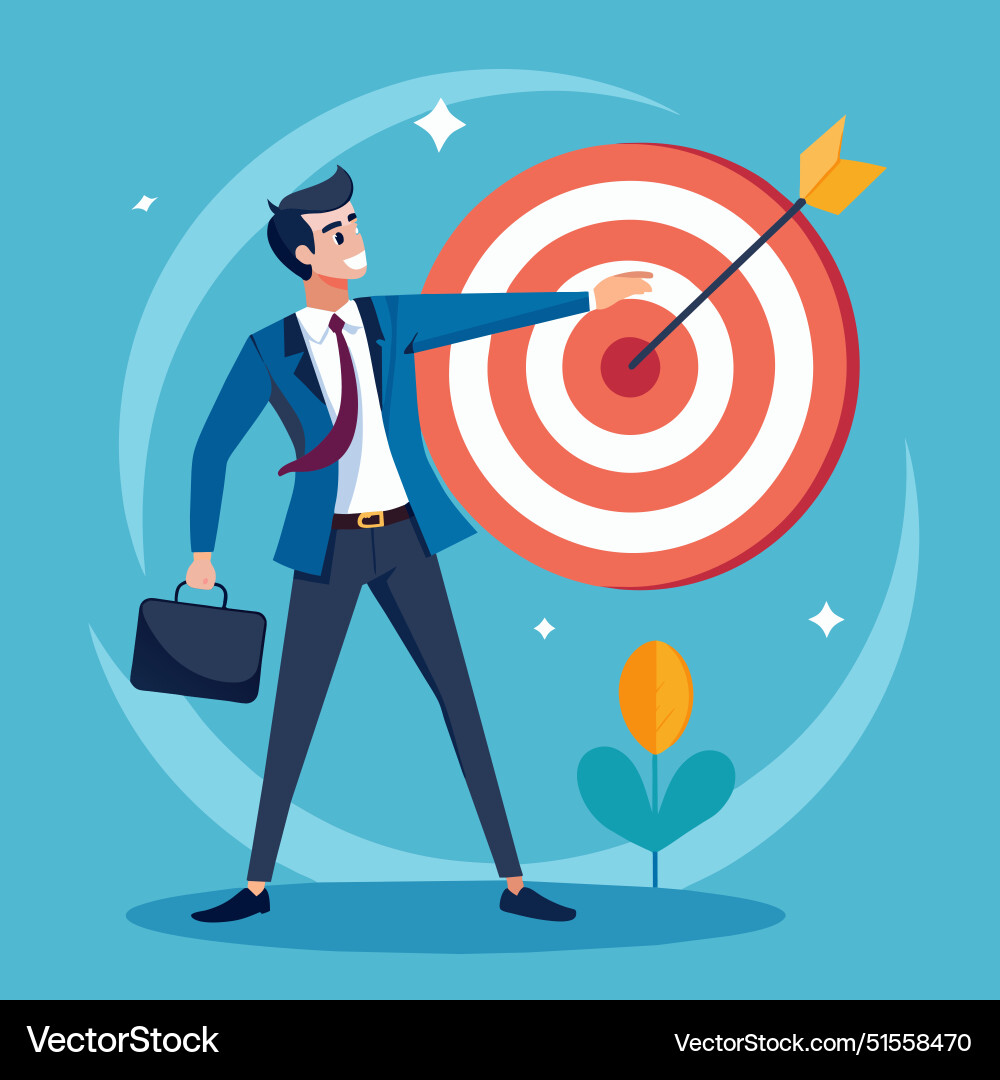 Marketing target strategy leadership or skill Vector Image