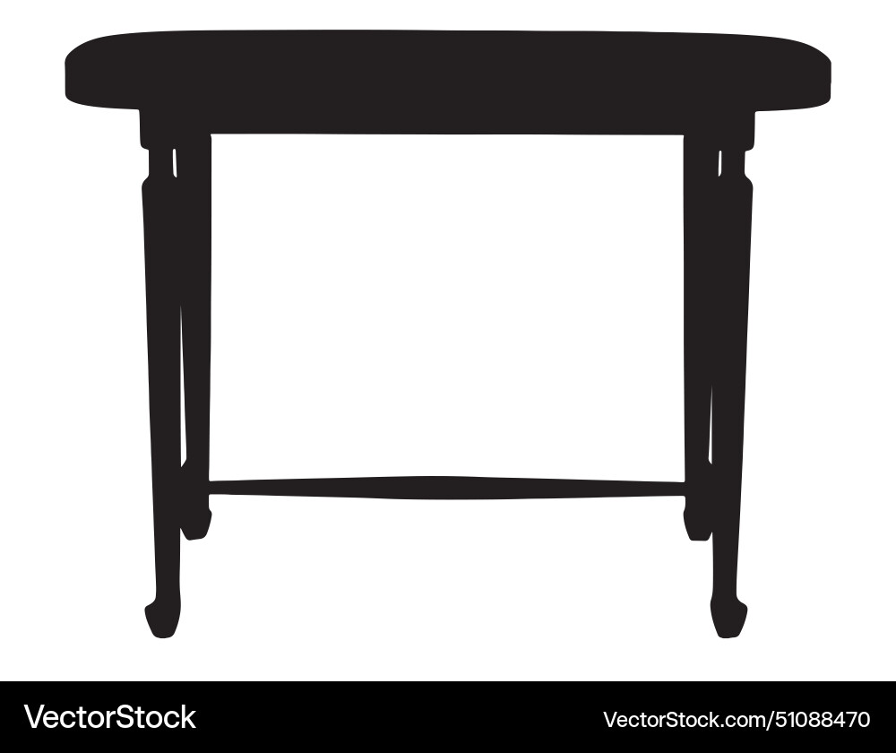 Table silhouette art Royalty Free Vector Image