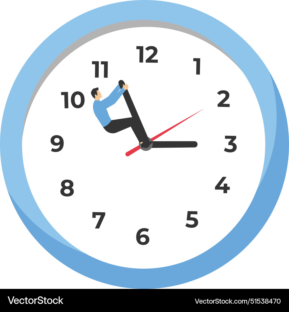 Time management concept flat cartoon illust Vector Image