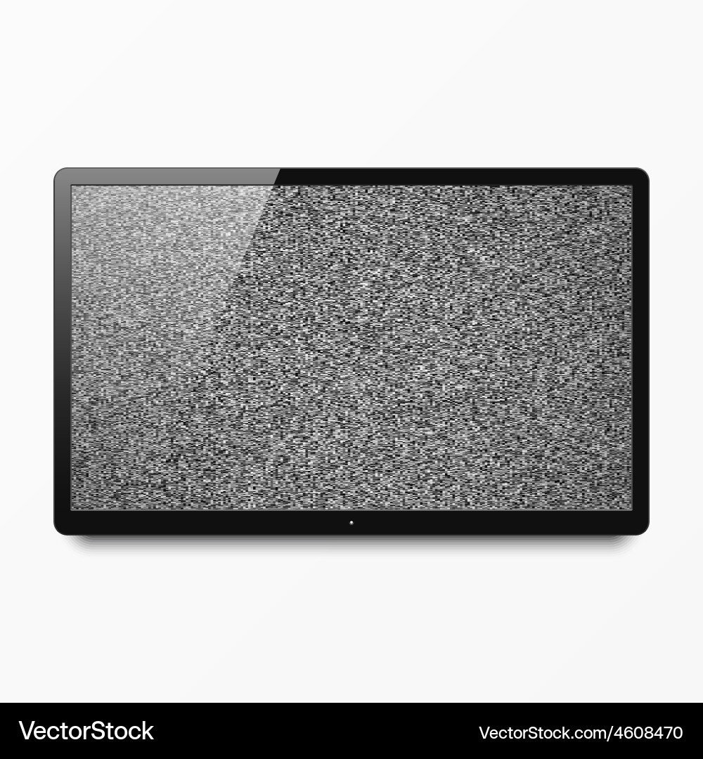 Tv screen with no signal Royalty Free Vector Image