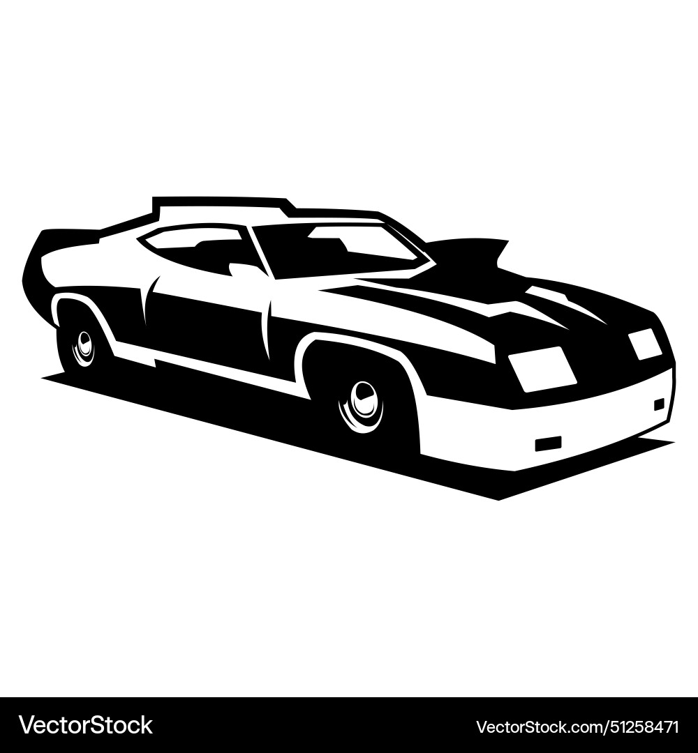 1973 ford eagle gt car logo isolated on white back