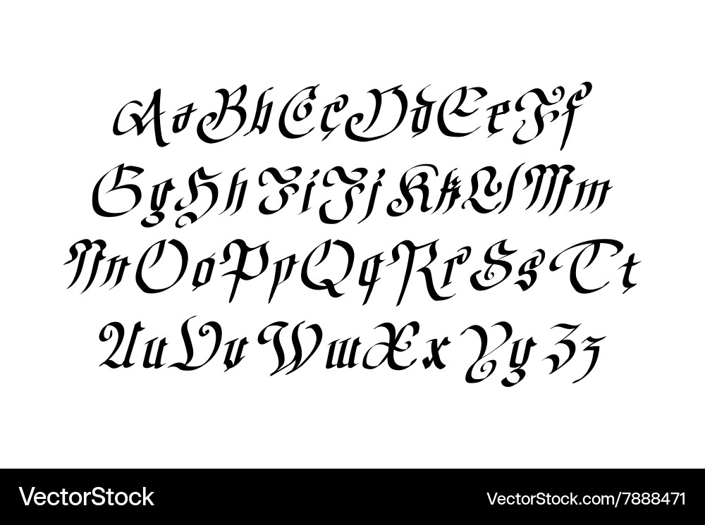 Gothic Calligraphy Fonts 391 Gothic Calligraphy Font High Res
