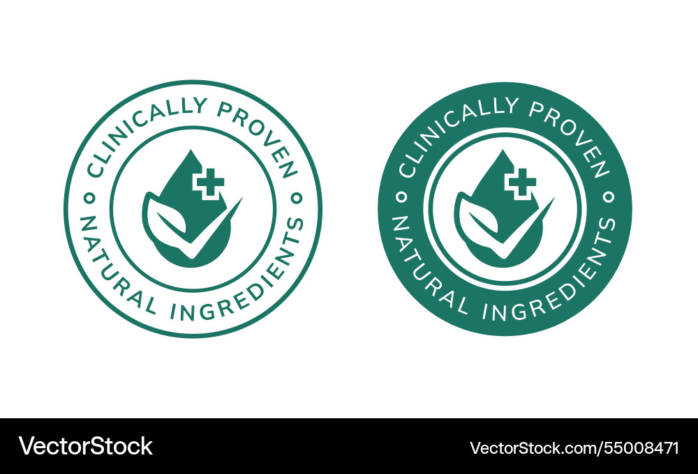 Clinically proven stamp label icon Royalty Free Vector Image