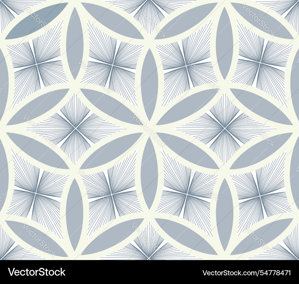 Floral line artistic decorative endless pattern Vector Image