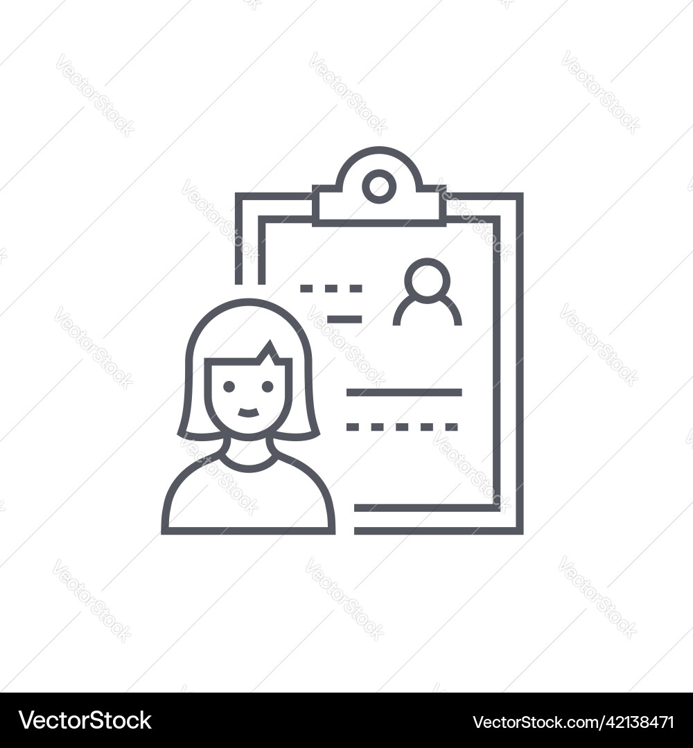 Girl questionnaire - modern black line design Vector Image