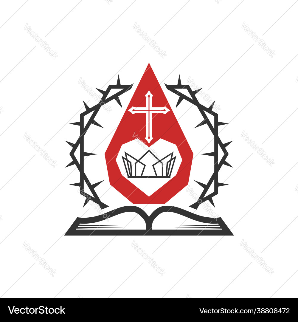 Christian church logo Royalty Free Vector Image