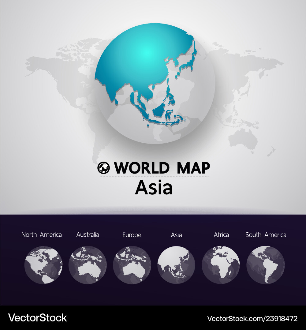 Grand world map graphic element Royalty Free Vector Image
