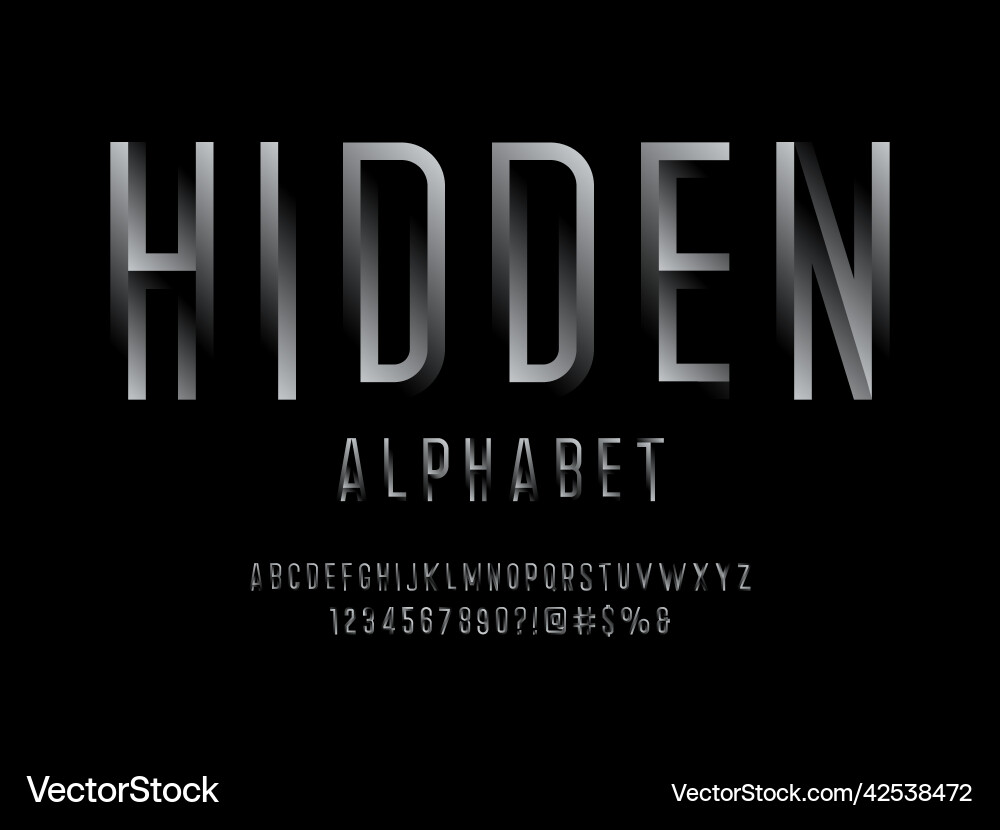 Hidden font Royalty Free Vector Image - VectorStock