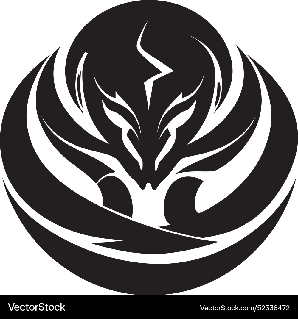 Inky viper snake serpent noir Royalty Free Vector Image