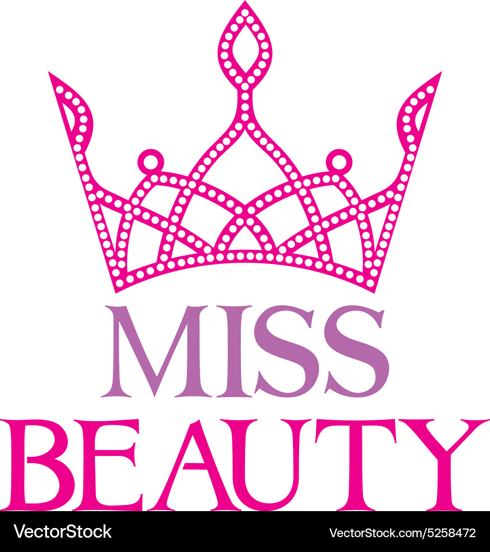 Miss beauty icon Royalty Free Vector Image - VectorStock