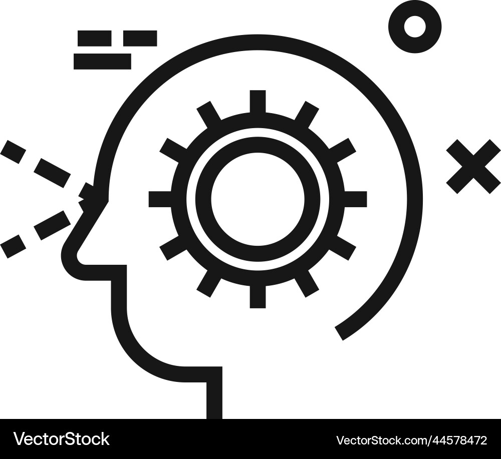 Vision line icon human eye sight symbol Royalty Free Vector