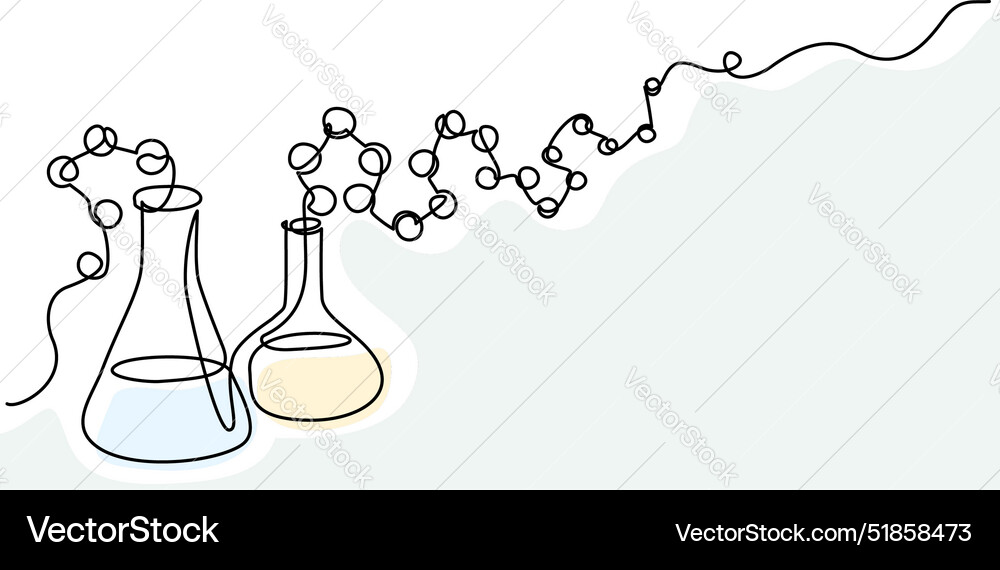 Chemistry retorts equipment with molecules concept