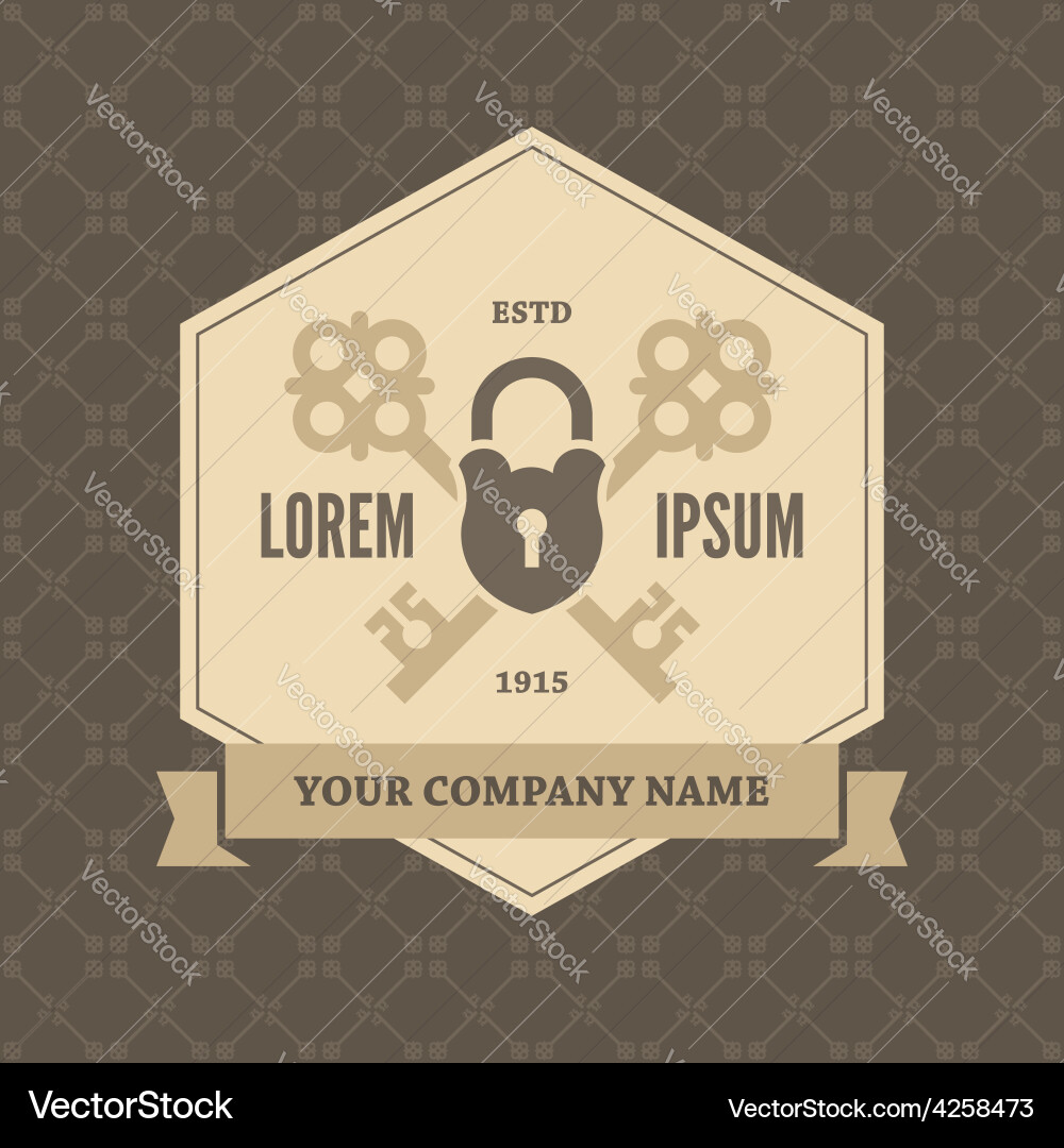 Crossed keys poster Royalty Free Vector Image - VectorStock