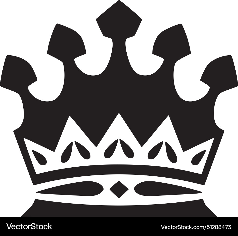 Crown - minimalist and simple silhouette Vector Image