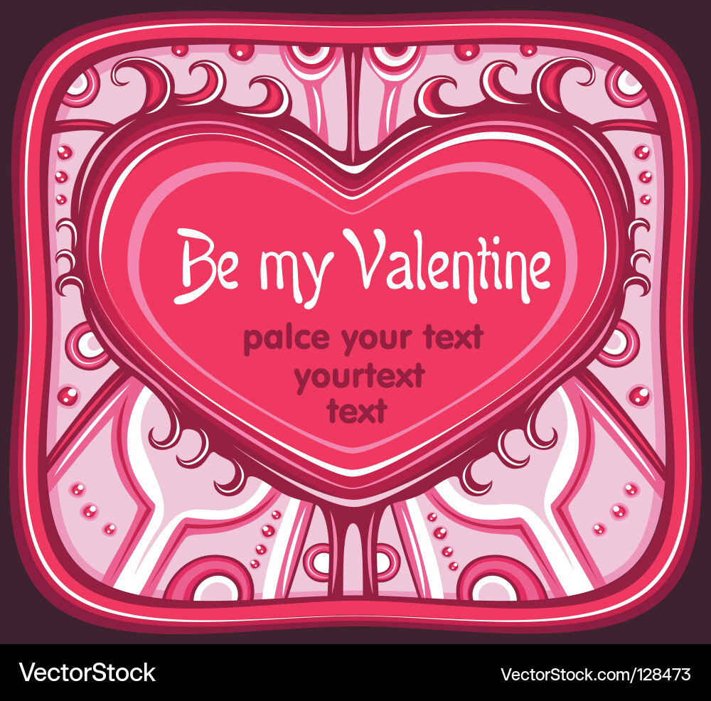 Decorative heart Royalty Free Vector Image - VectorStock