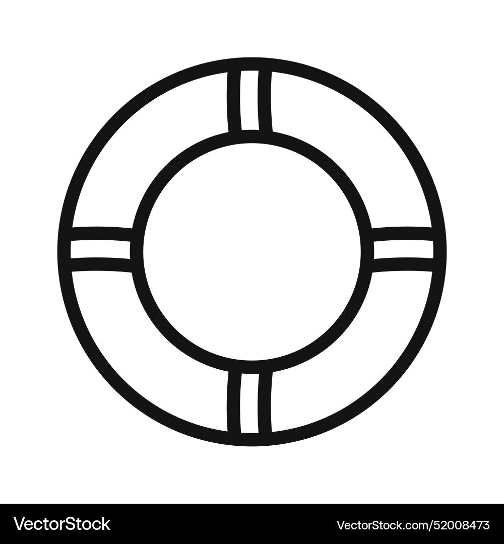 Life buoy safety icon ideal for emergency Vector Image