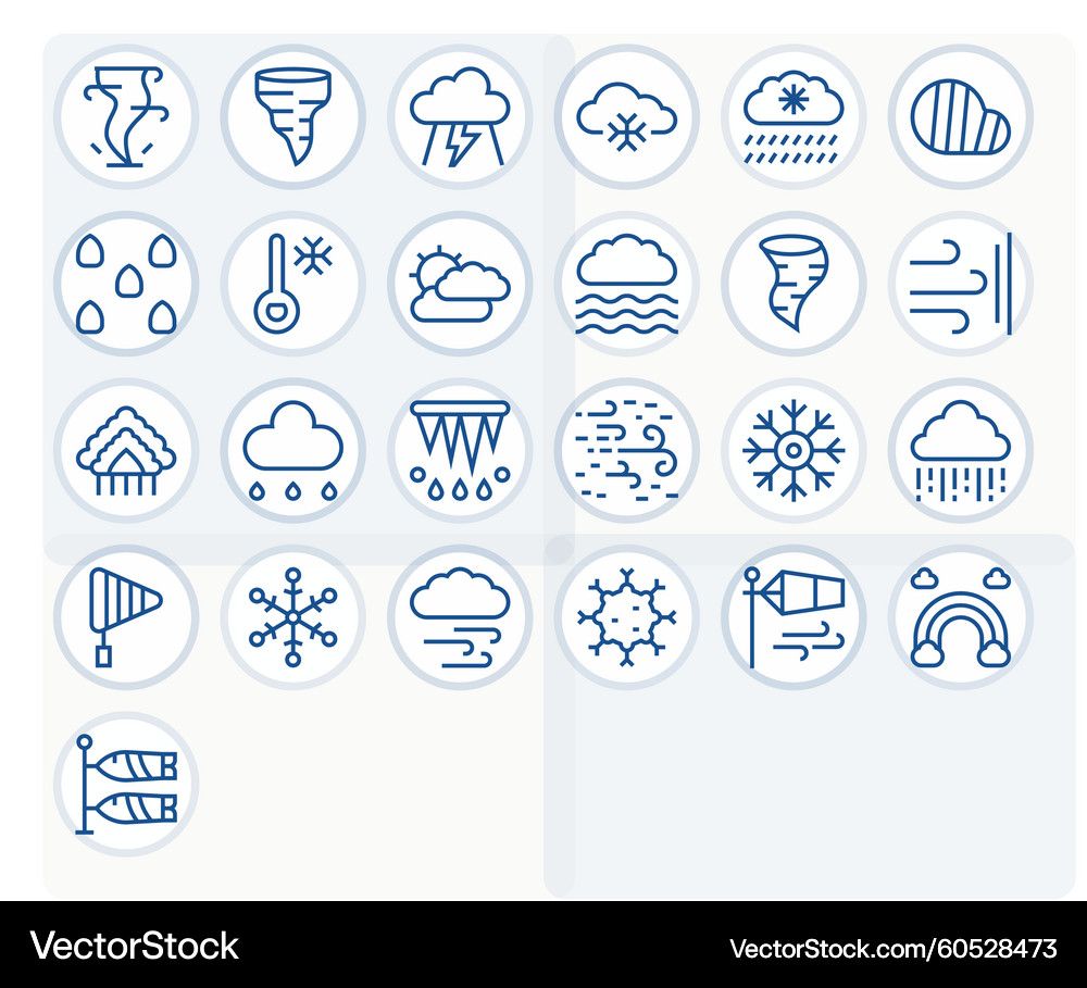 Meteorological Icon Pack - 25 Icons – Royalty-Free Vector | VectorStock