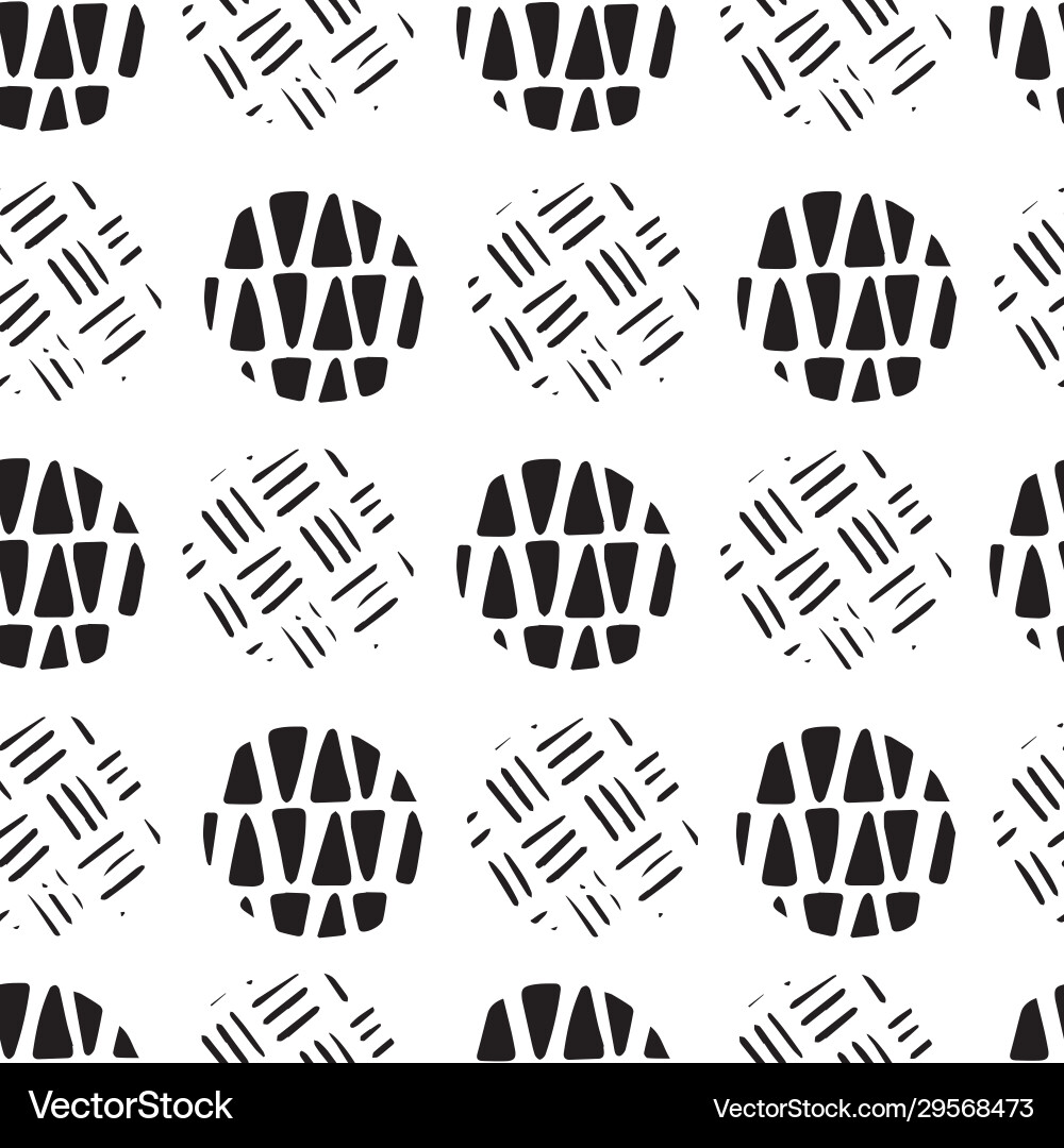 Modern geometric dot seamless texture in black Vector Image