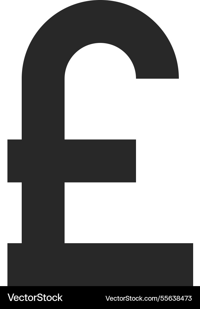 Pound currency symbol flat web icon concept Vector Image