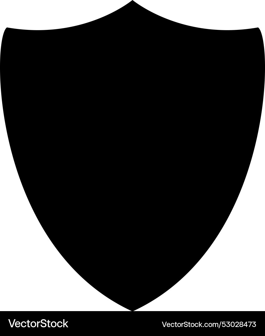 Safety shield black protection icon Royalty Free Vector