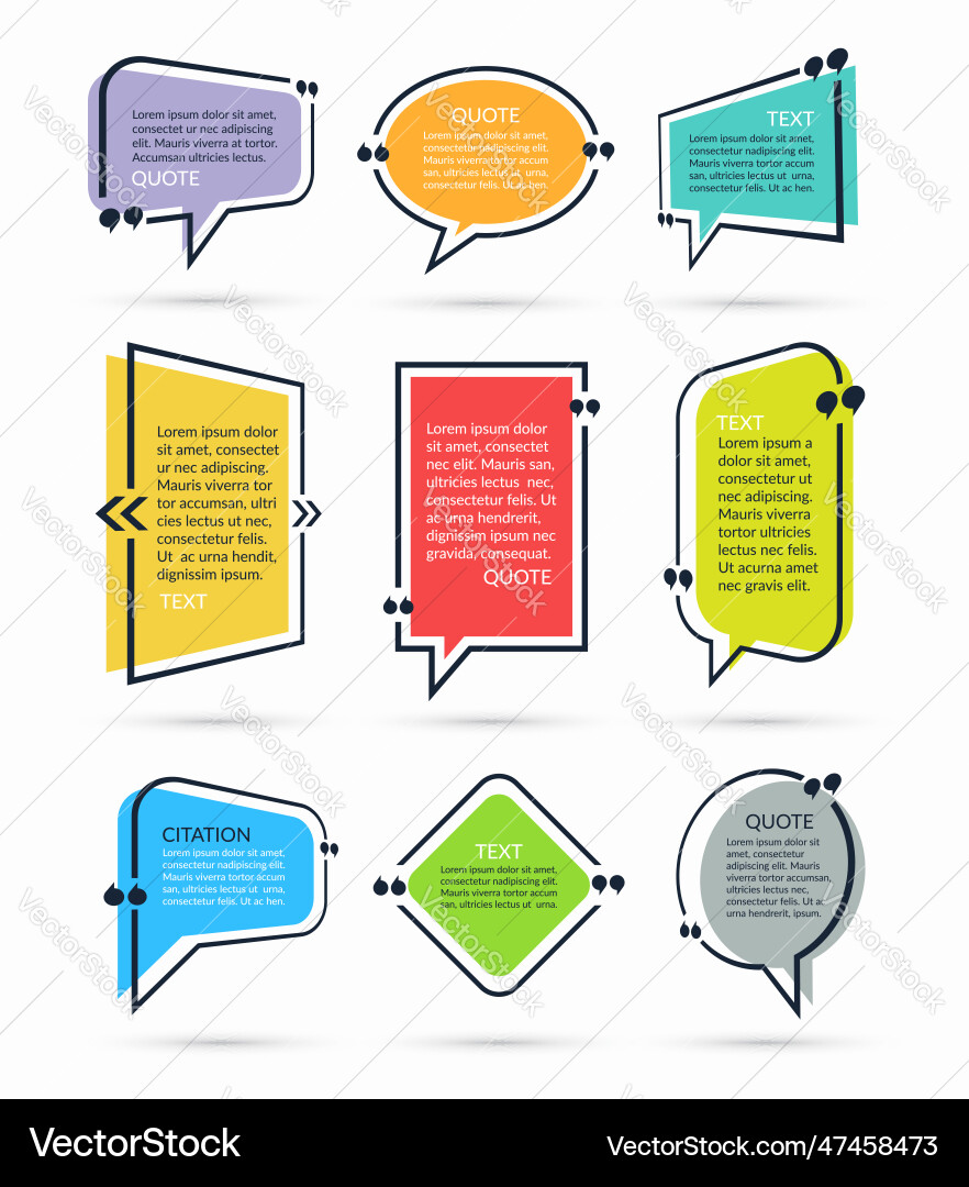 Speech Bubble Quote Template Royalty Free Vector Image