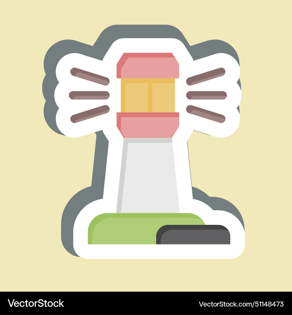 Sticker light house related to navigation symbol Vector Image