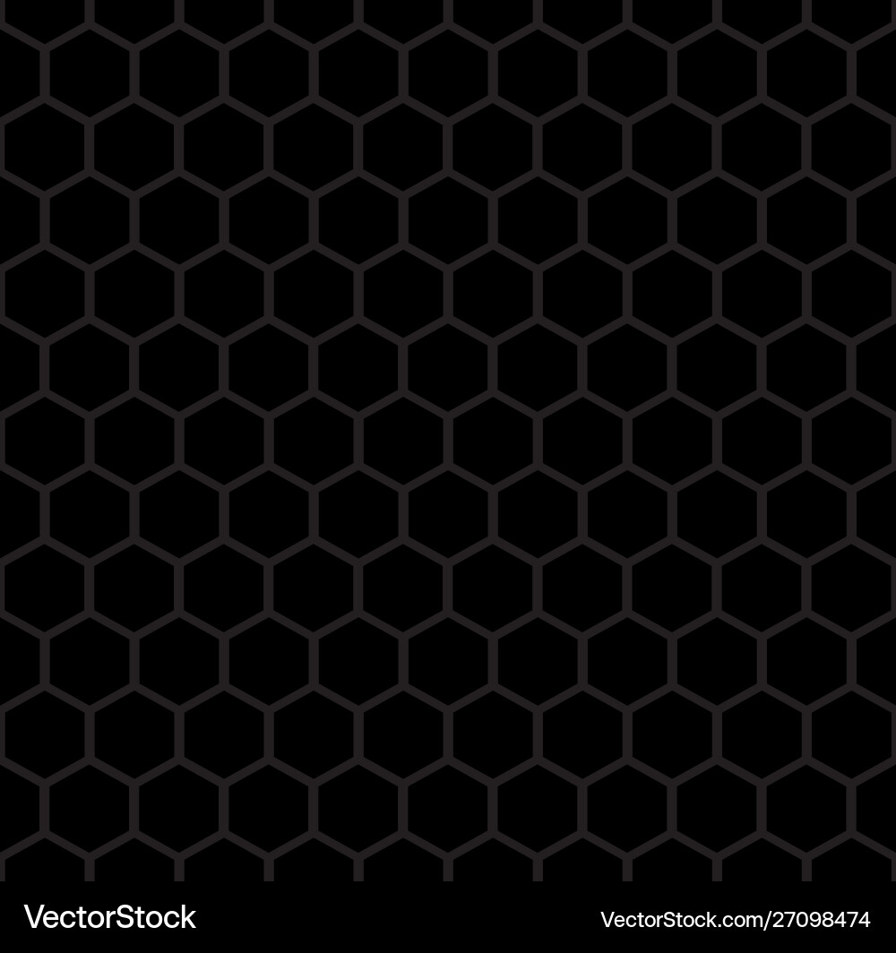 Black hexagon geometric pattern Royalty Free Vector Image